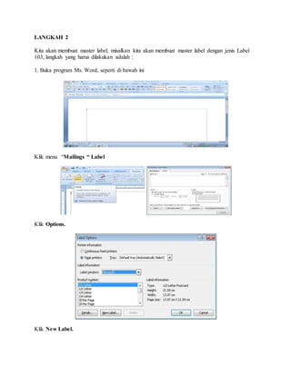 Tutorial buat label undangan | DOCX