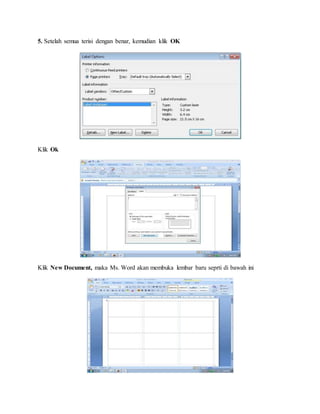 Tutorial buat label undangan | DOCX