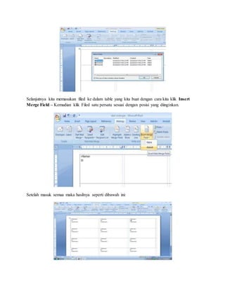 Tutorial buat label undangan | PDF
