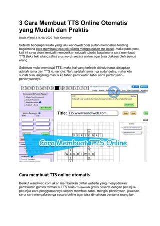 Tutorial Cara Membuat TTS Online.docx