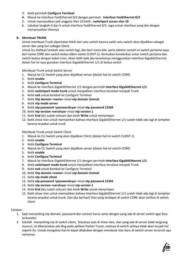 Tutorial cisco packet tracer | PDF