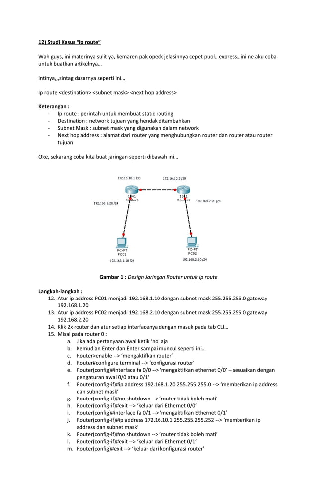 Tutorial cisco packet tracer lengkap | PDF