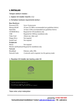 Tutorial clearos | PDF