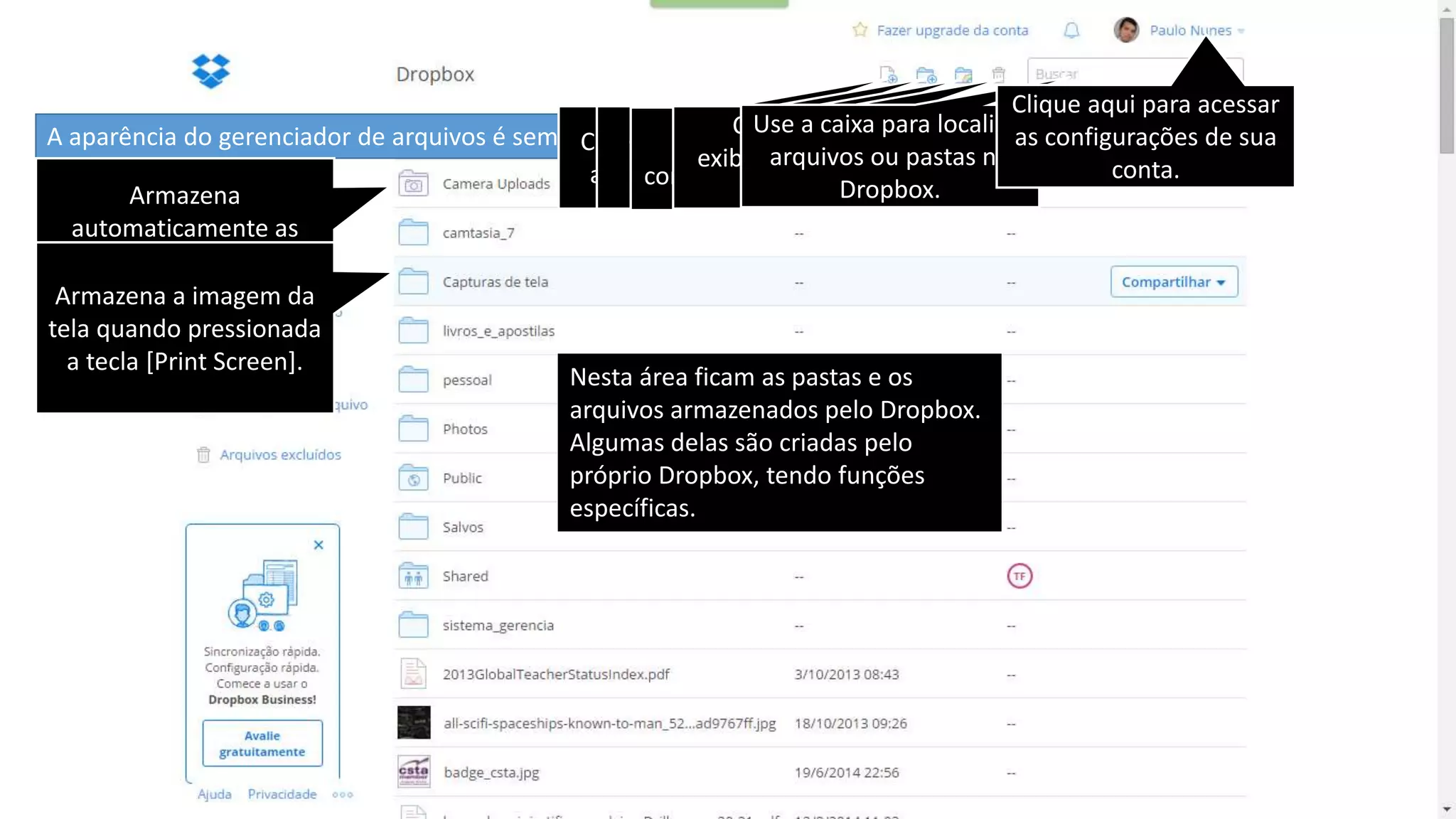 Tutorial Visual do Dropbox | PPTX