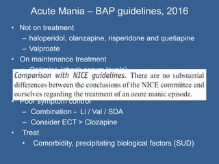 Comparison of BPAD treatment guidelines | PPTX