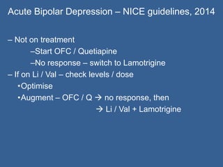 Comparison of BPAD treatment guidelines | PPTX