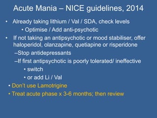 Comparison of BPAD treatment guidelines | PPTX