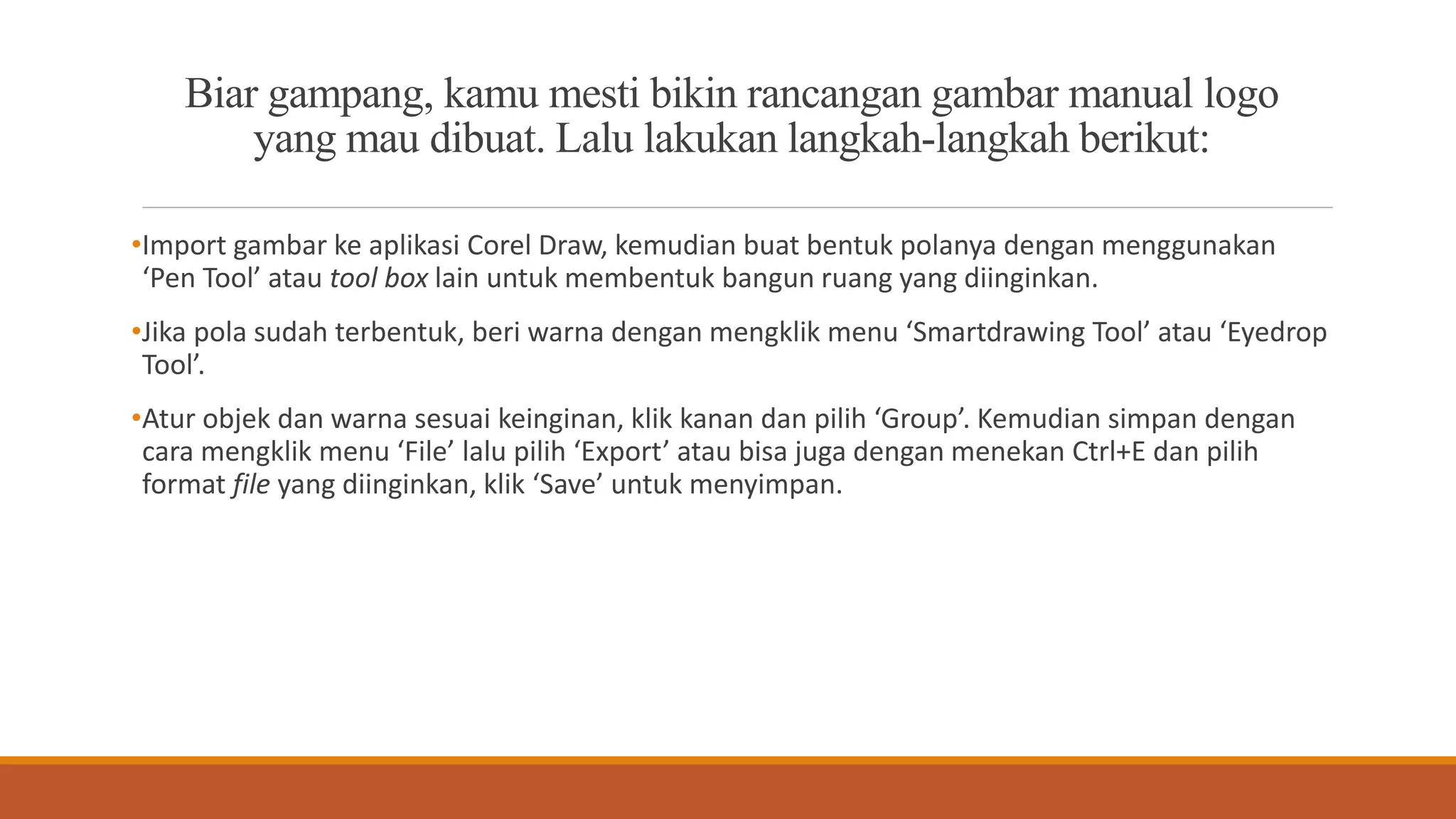 Tutorial corel draw buat yang lagi belajar desain | PPTX