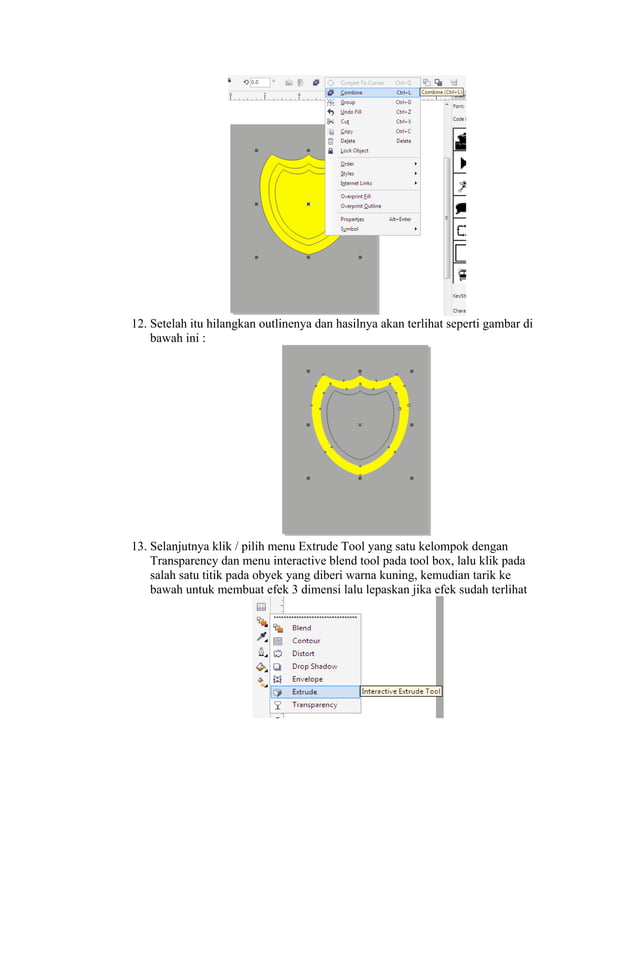 Tutorial corel draw part 4 | PDF