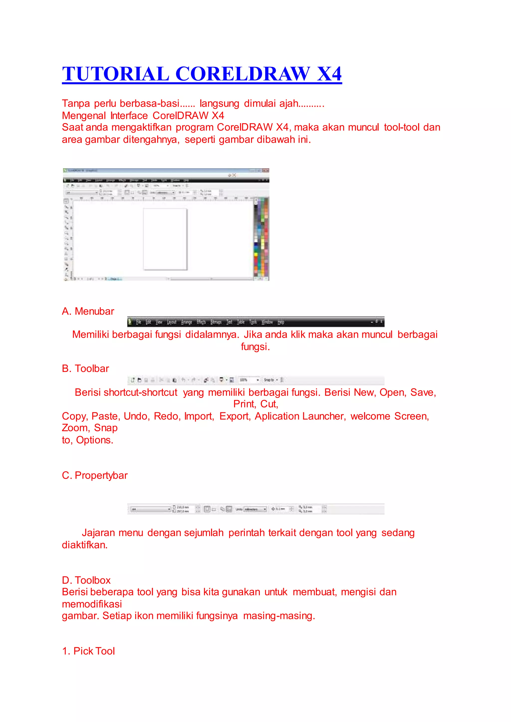 Tutorial coreldraw x4 | DOCX