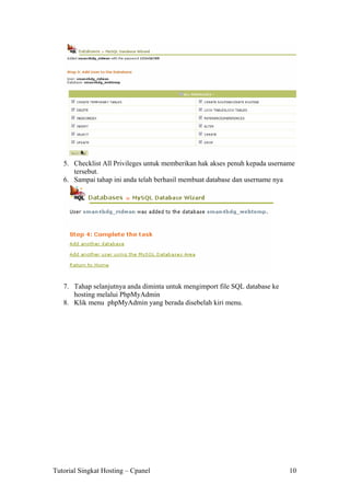 Tutorial c panel | PDF