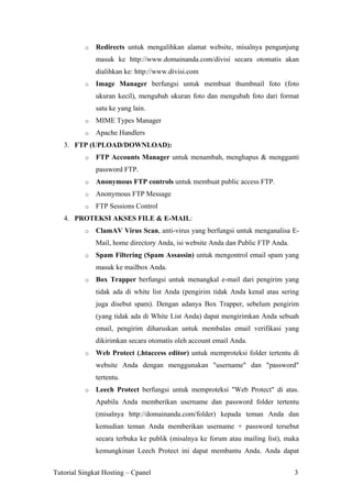 Tutorial c panel | PDF