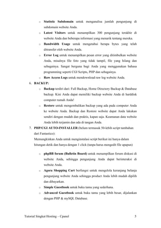 Tutorial c panel | PDF