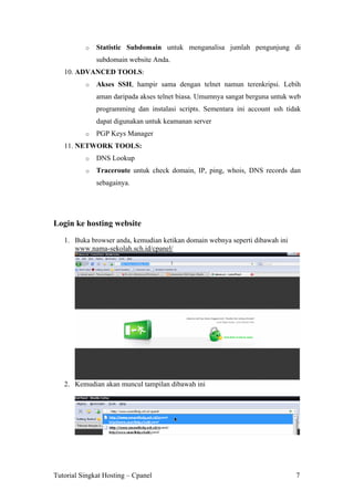 Tutorial c panel | PDF