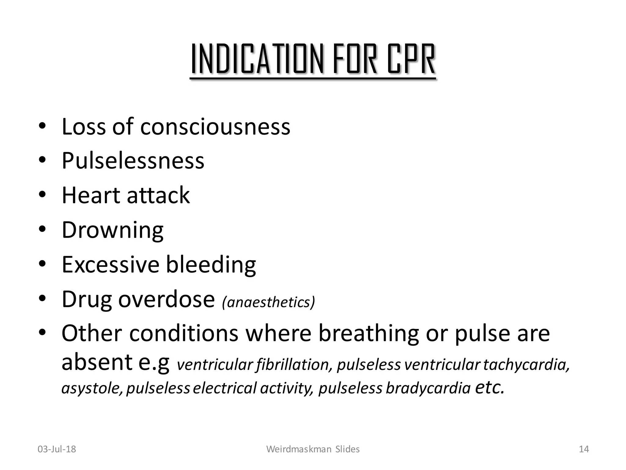 Cardio pulmonary resuscitation (CPR) | PDF