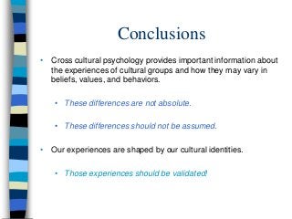 Cross Cultural Psychology Tutorial | PPTX