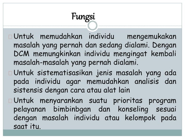 Tutorial daftar cek masalah (dcm) | PPTX