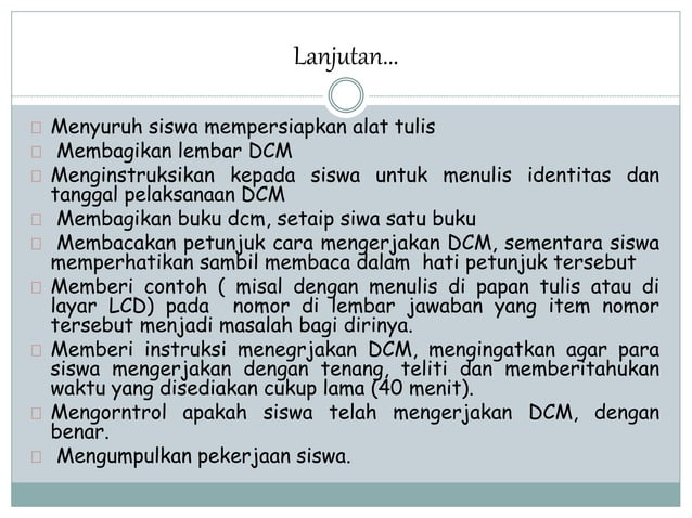 Tutorial daftar cek masalah (dcm) | PPTX