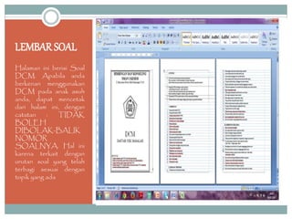 Tutorial daftar cek masalah (dcm) | PPTX