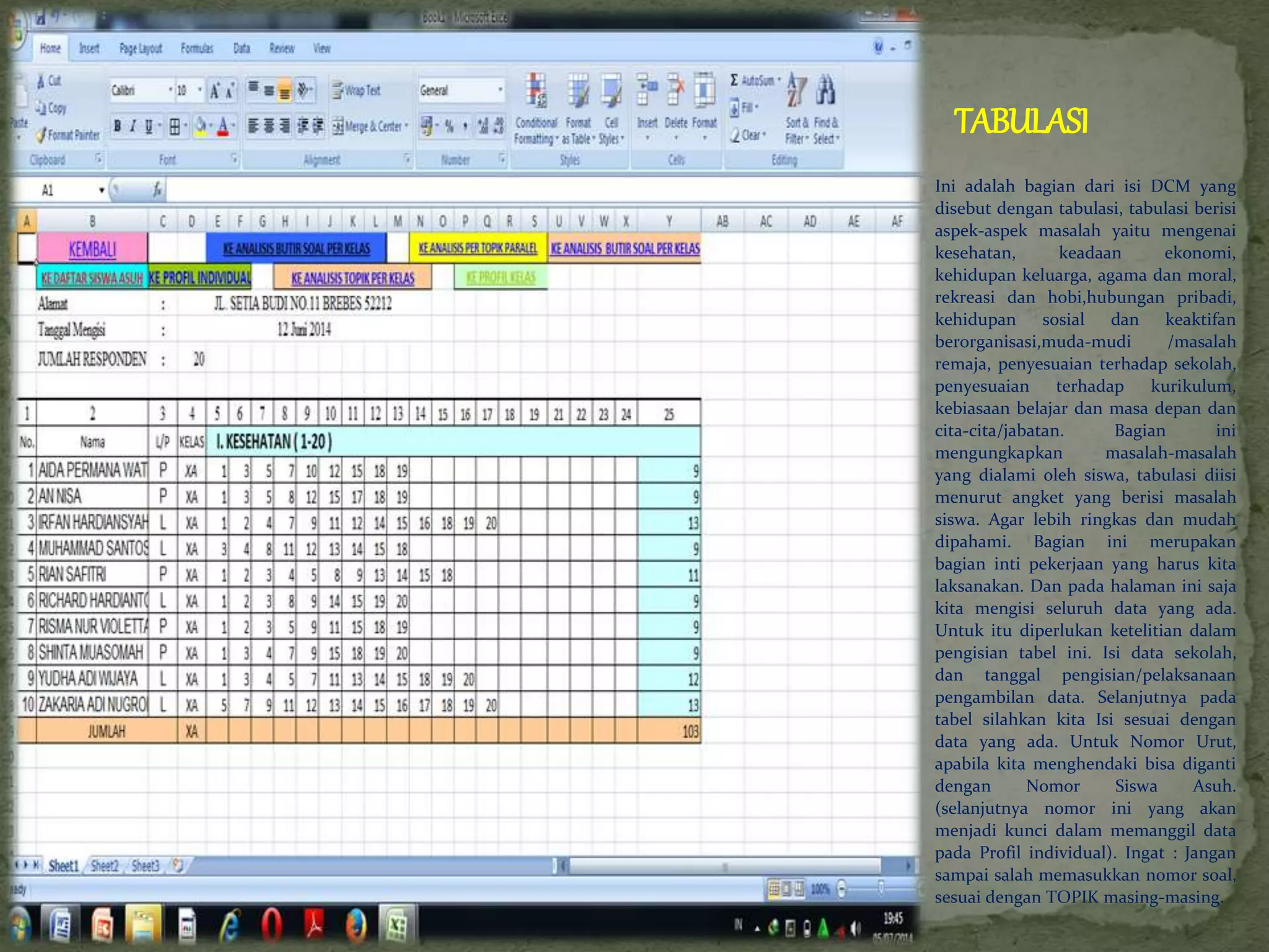 TUTORIAL DAFTAR CEK MASALAH (DCM) | PPTX