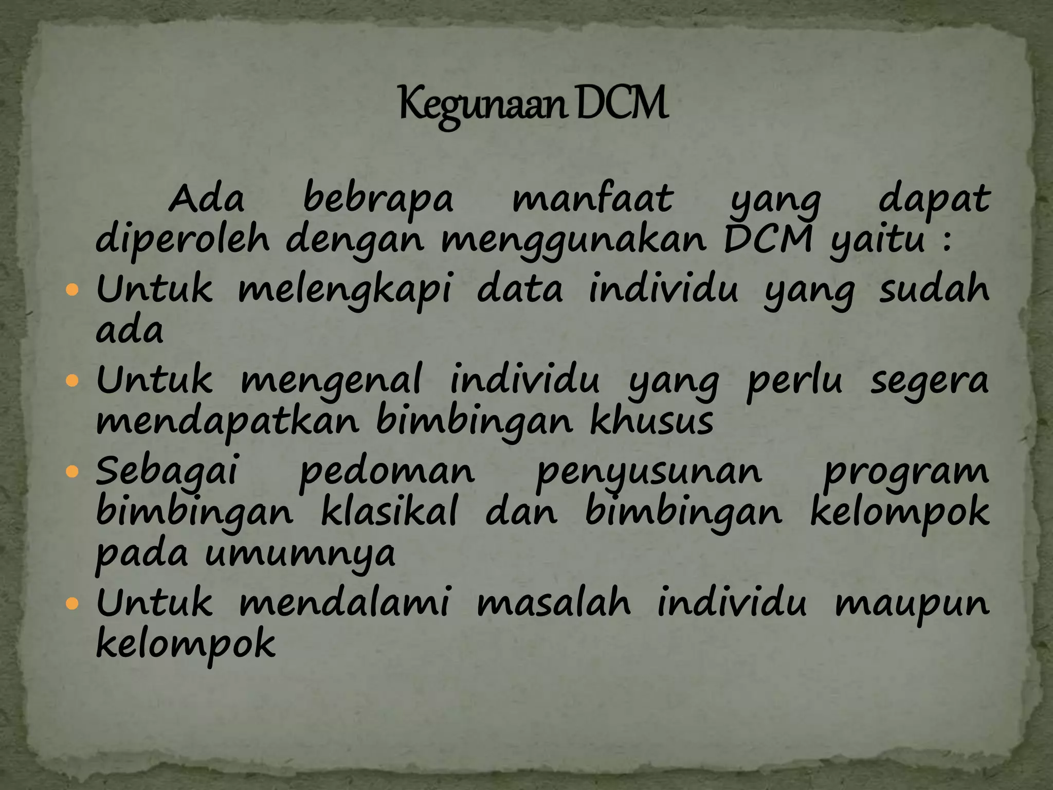 TUTORIAL DAFTAR CEK MASALAH (DCM) | PPTX