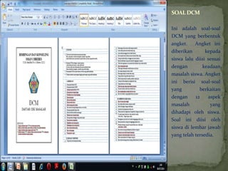 TUTORIAL DAFTAR CEK MASALAH (DCM) | PPTX