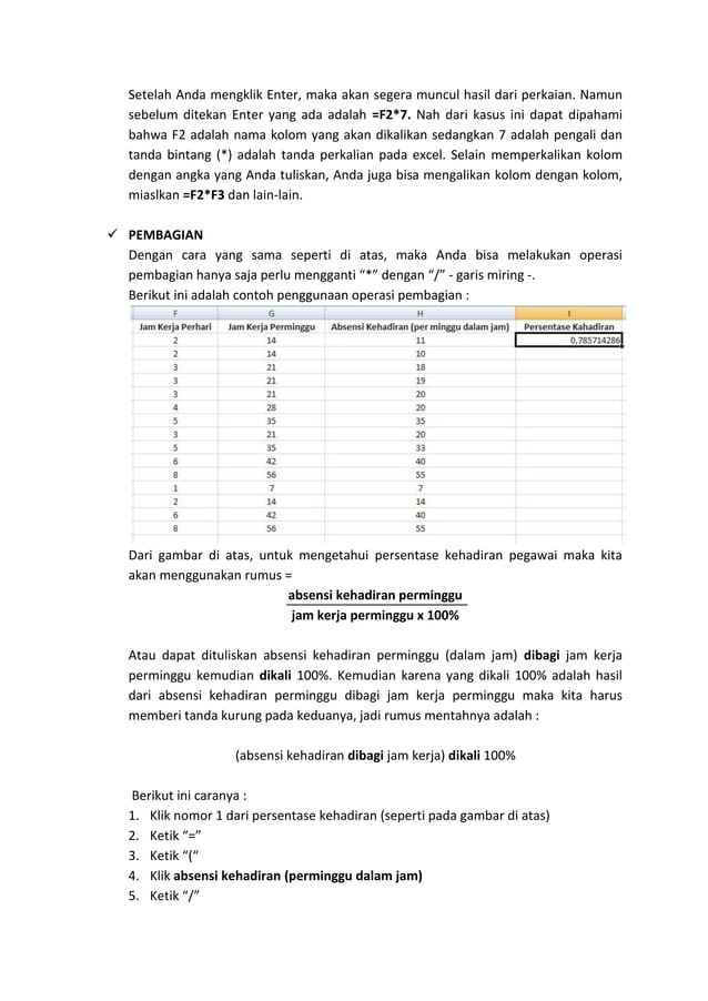 Tutorial dasar excel 2007 | PDF
