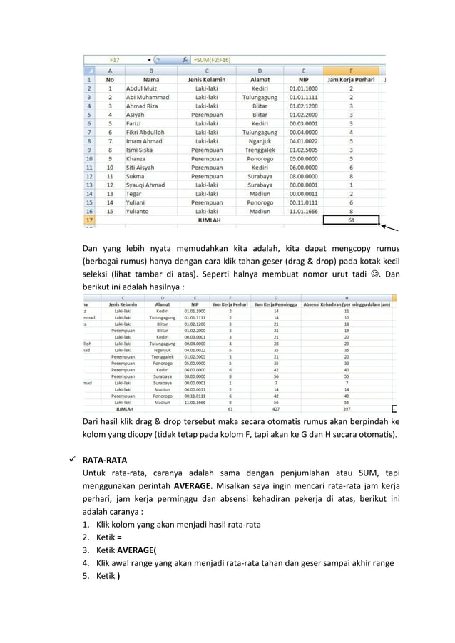 Tutorial dasar excel 2007 | PDF