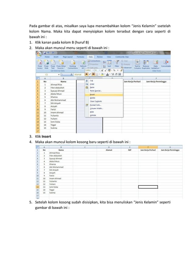 Tutorial dasar excel 2007 | PDF