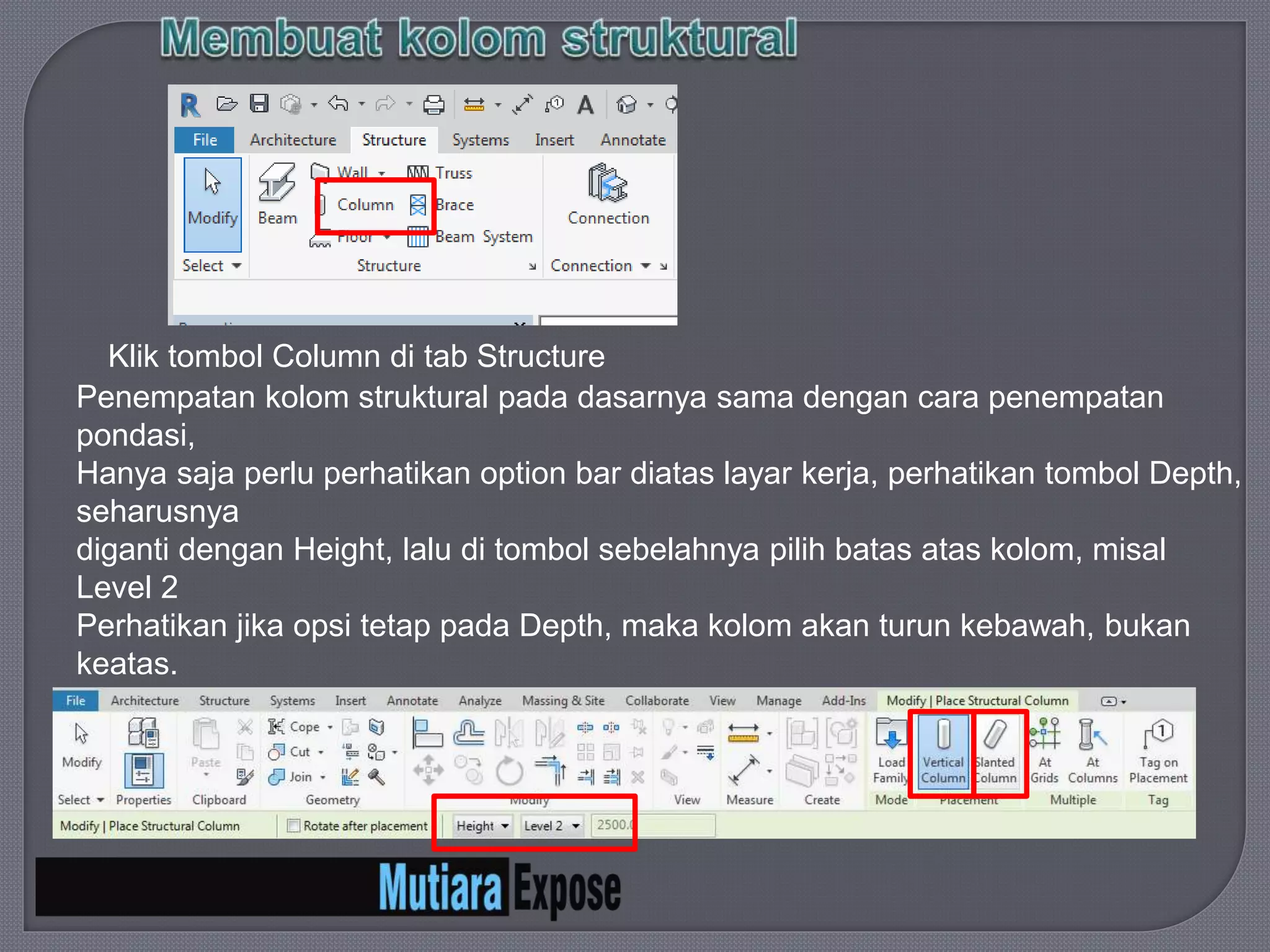 Tutorial dasar revit structure | PPTX