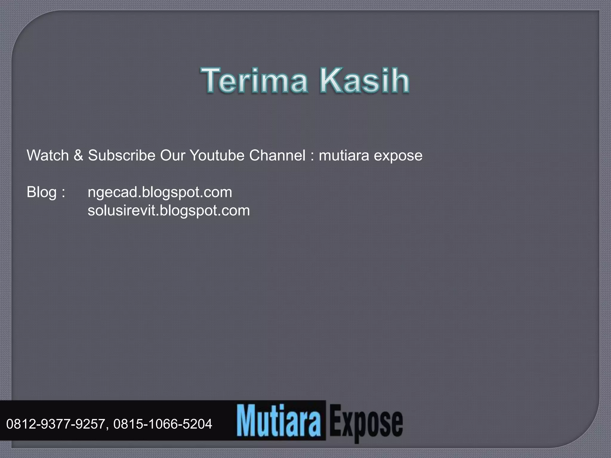 Tutorial dasar revit structure | PPTX