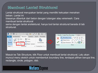 Tutorial dasar revit structure | PPTX
