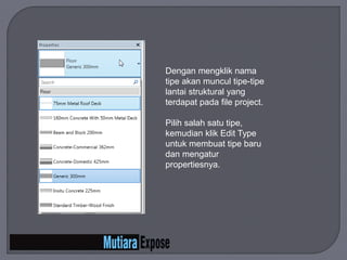 Tutorial dasar revit structure | PPTX