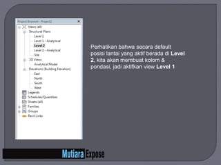 Tutorial dasar revit structure | PPTX
