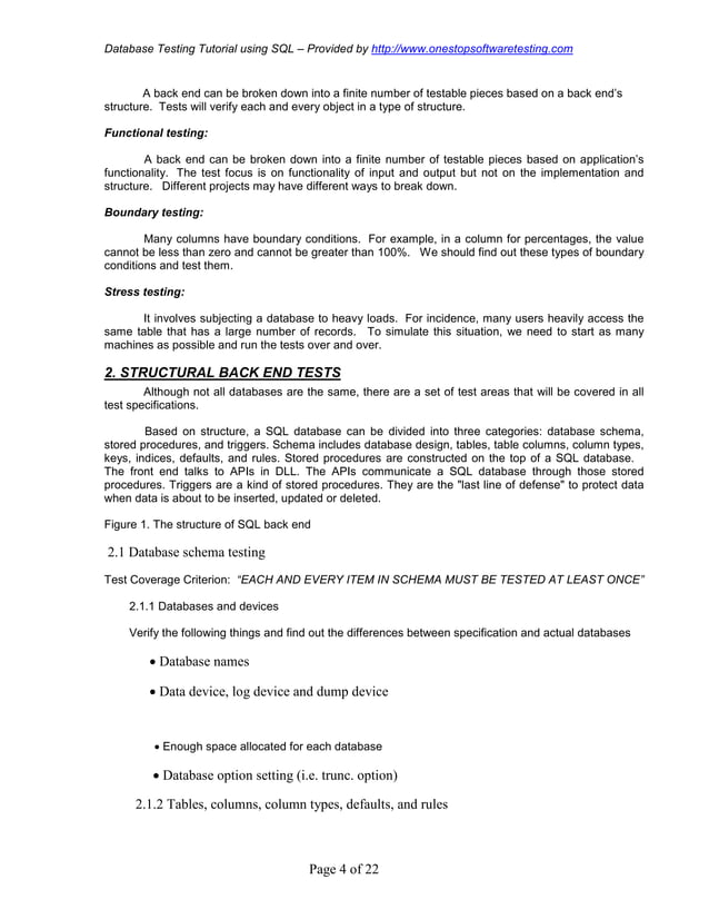 Tutorial databasetestingusingsql | PDF