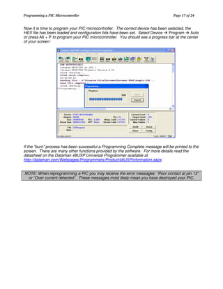 Tutorial dec0604(print24) Programming a PIC | PDF