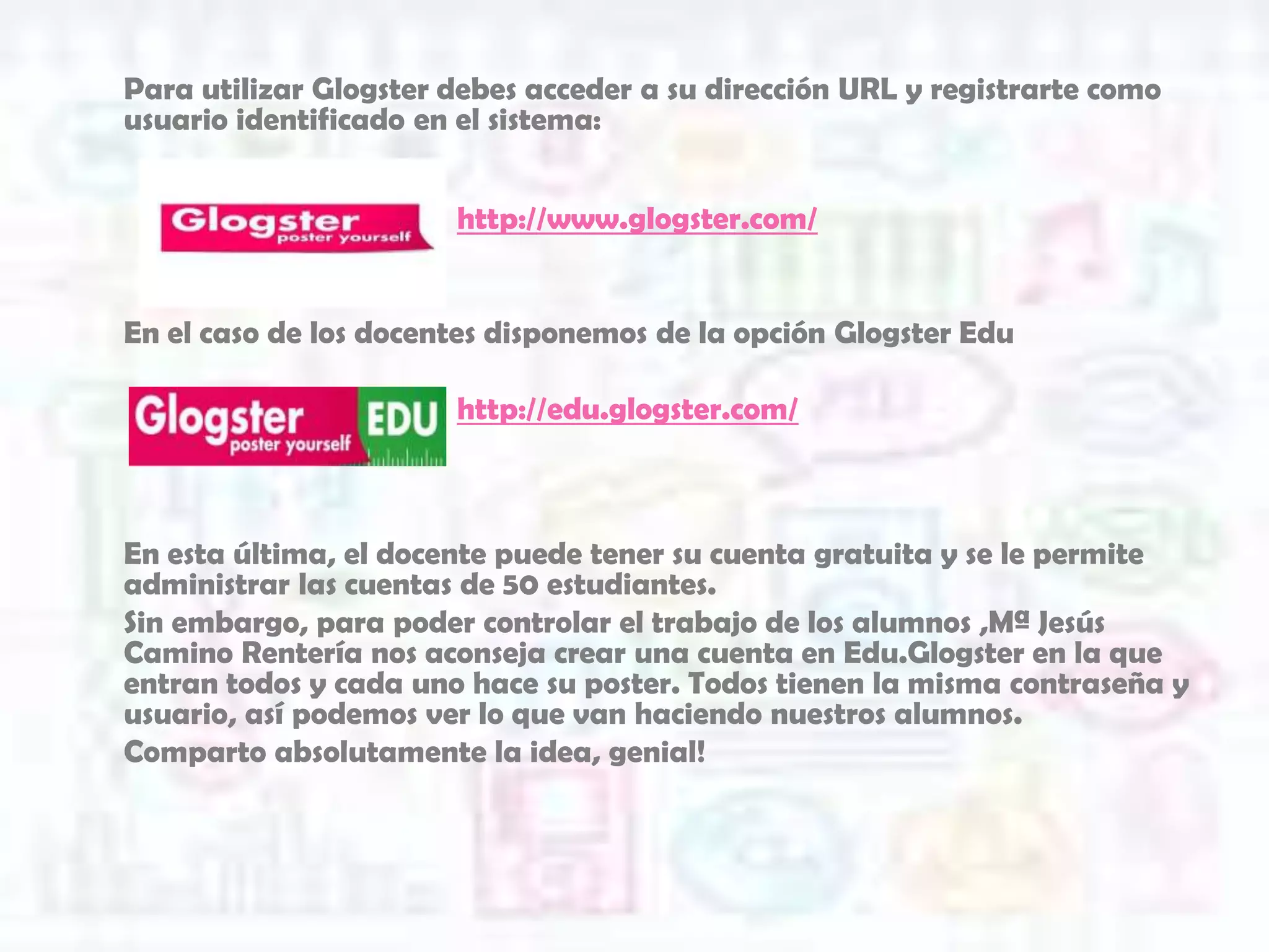Un poster digital: Glogster | PPTX