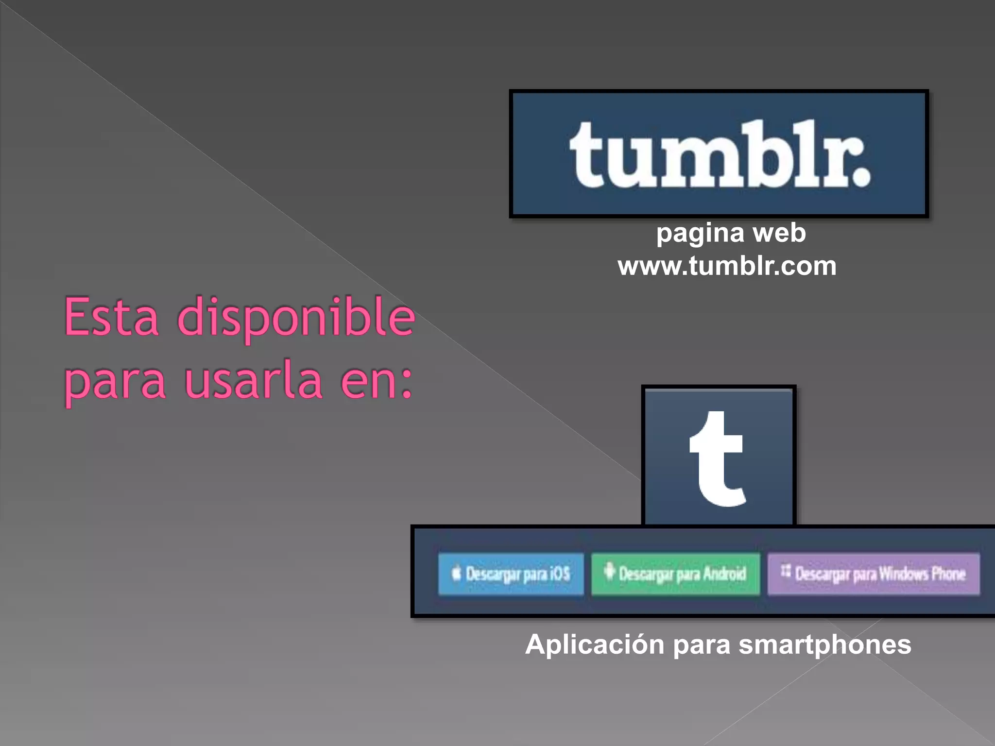 Tutorial de la herramienta tumblr | PPTX