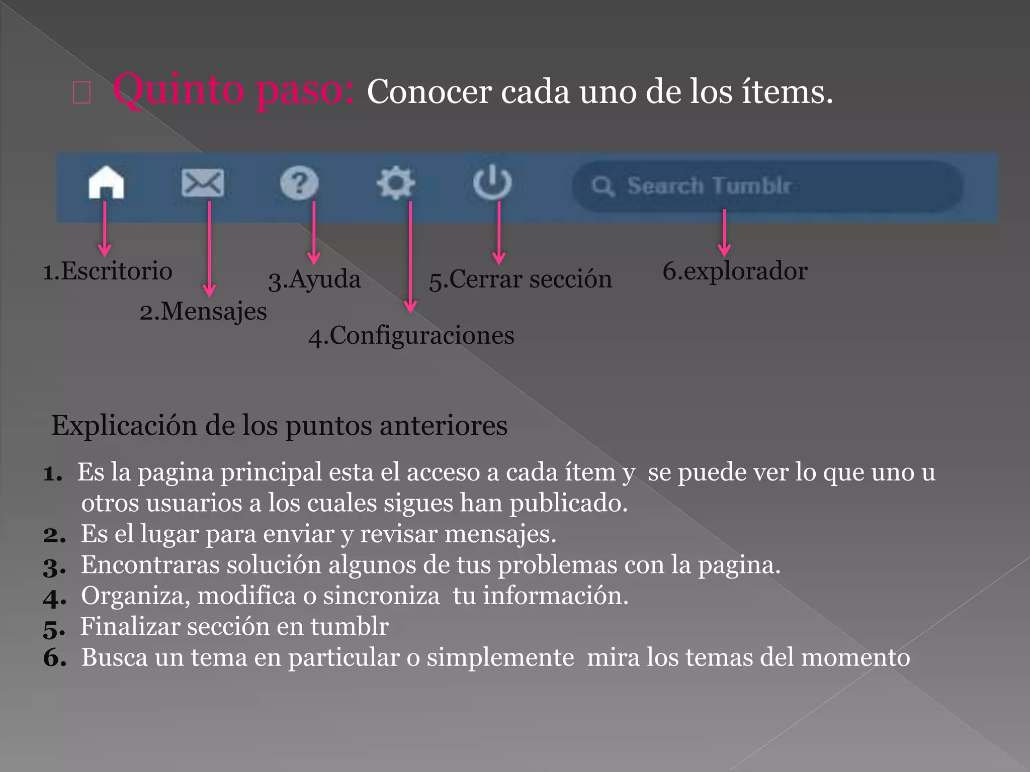Tutorial de la herramienta tumblr | PPTX
