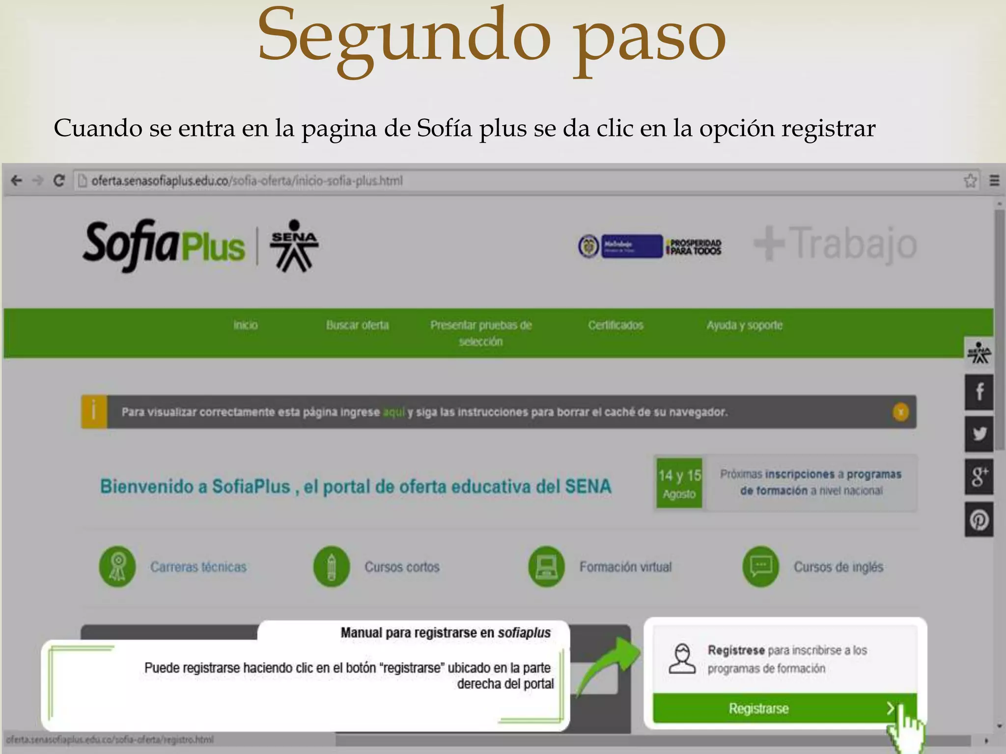 Tutorial de registro en sofía plus | PPT