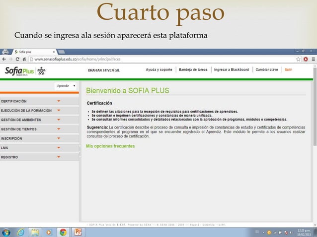 Tutorial de registro en sofía plus | PPT