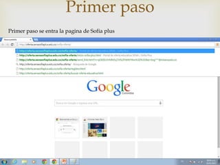 Tutorial de registro en sofía plus | PPTX