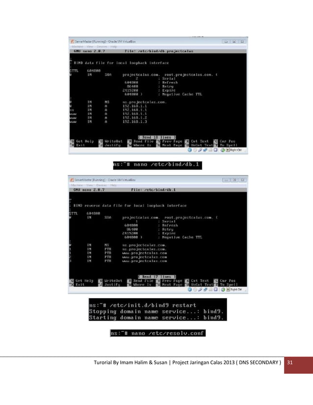 Membuat Server Secondary menggunakan Debian | PDF
