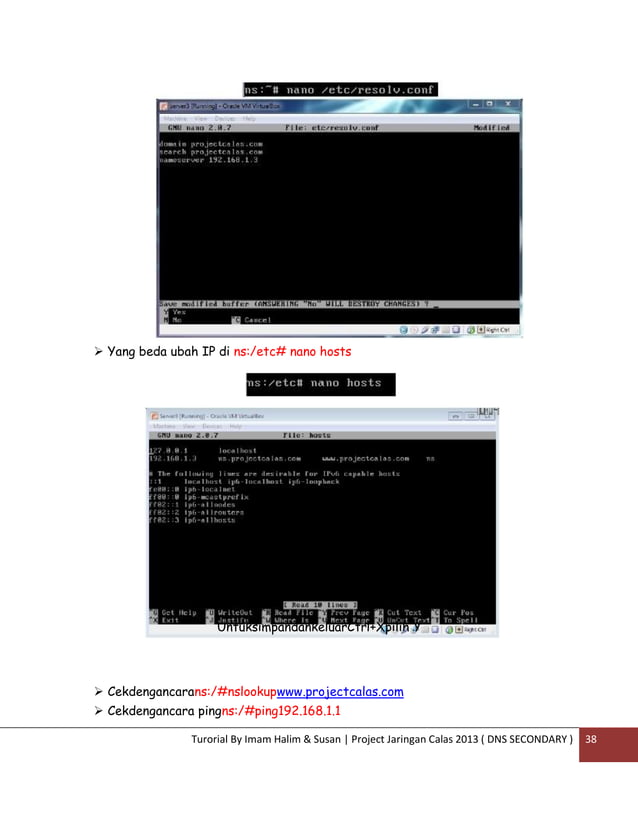 Membuat Server Secondary menggunakan Debian | PDF