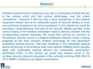 Tutorial on Wireless Security in Medical Devices | PPT