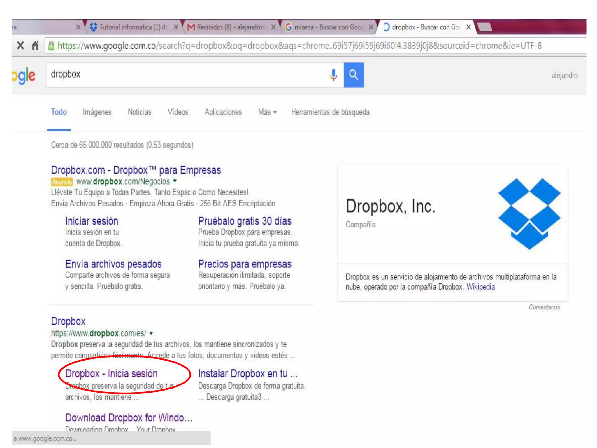 Tutorial dropbox | PPT