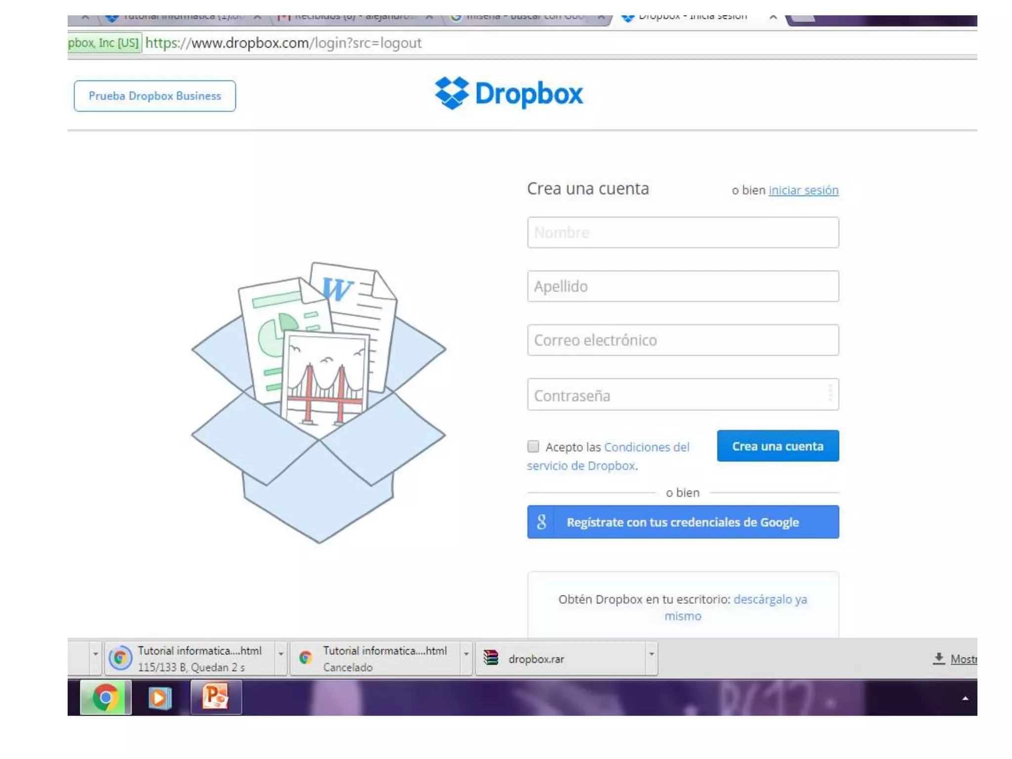 Tutorial dropbox | PPTX