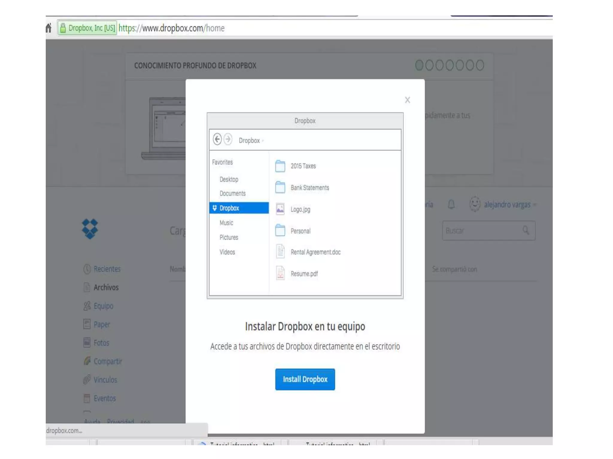 Tutorial dropbox | PPT