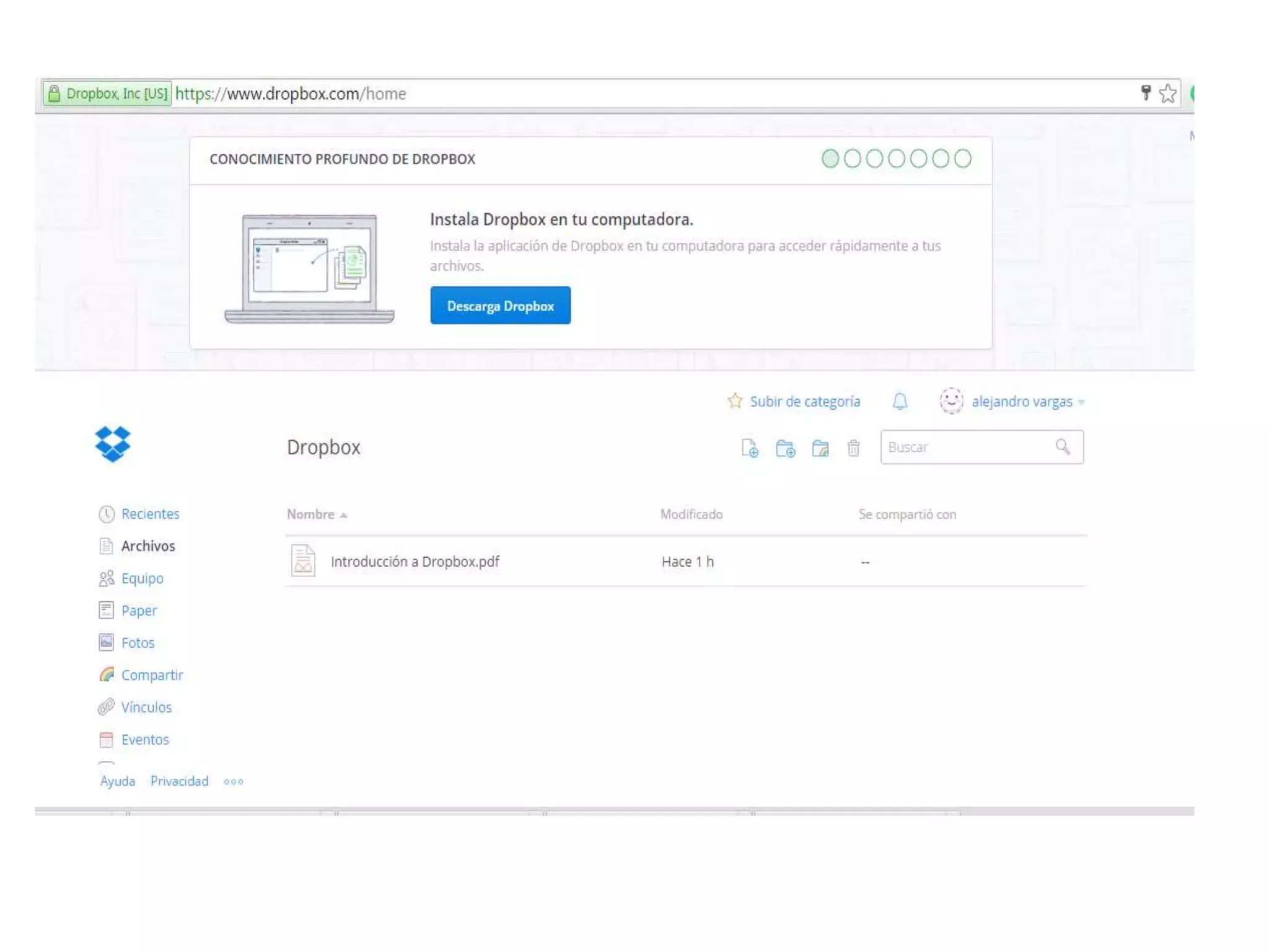 Tutorial dropbox | PPTX