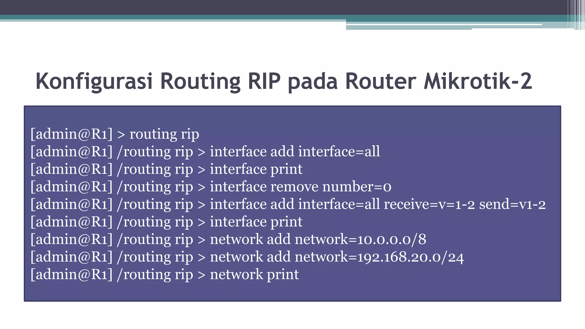 TUTORIAL DYNAMIC ROUTING RIP YANG MENGHUBUNGKAN 2 ROUTER.pptx